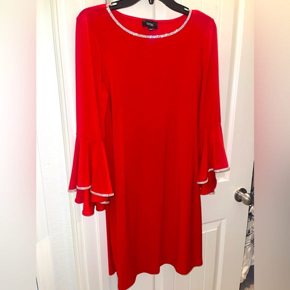 jcpenney | Dresses | Formal Red Dress With Bling | Poshmark